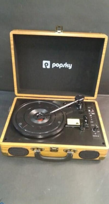 Popsky Record Player, 3-Speed Vintage Style Turntable Record Player No ...