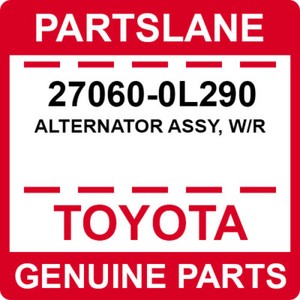 27060-0L290 Toyota OEM Genuine ALTERNATOR ASSY, W/R | eBay