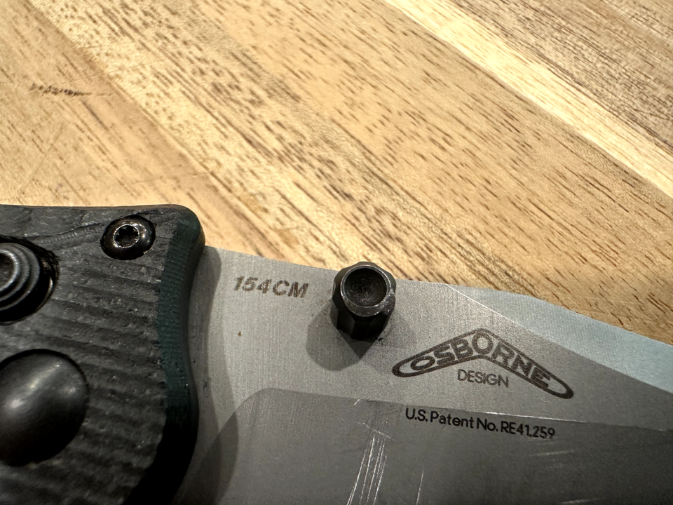 Benchmade Osborne Rift AXIS Lock Knife Black G-10 (3.67" Satin) 950-1 ...