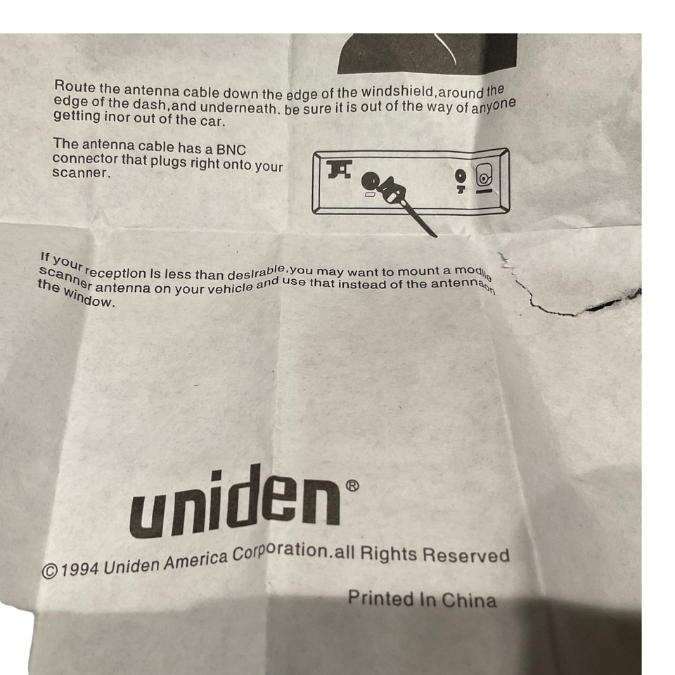 Uniden At002 Uniden - At002 Inside Window Suction Glass Mount Scanner ...