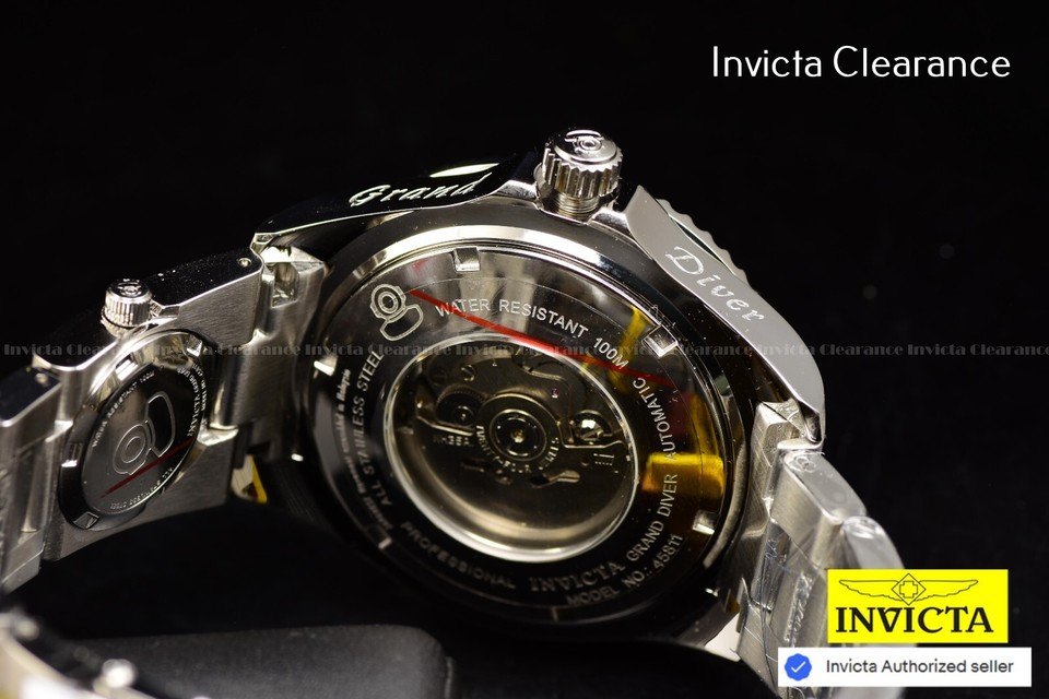 Invicta Pro Diver Men's Dual Time Automatic Quartz Silver Tone Steel ...