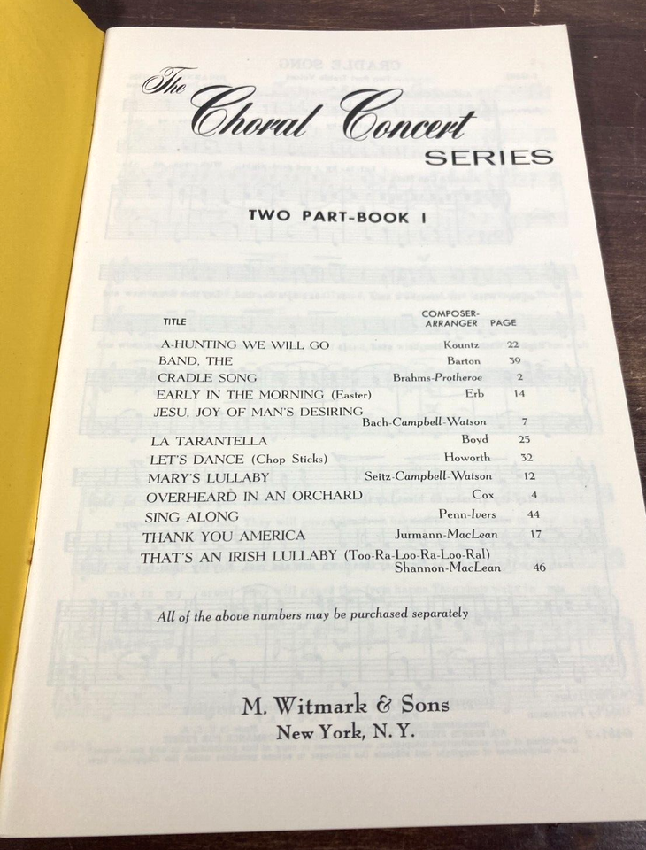 The Choral Concert Series 1950s Songbook Chorus Choir Sheet Music ...