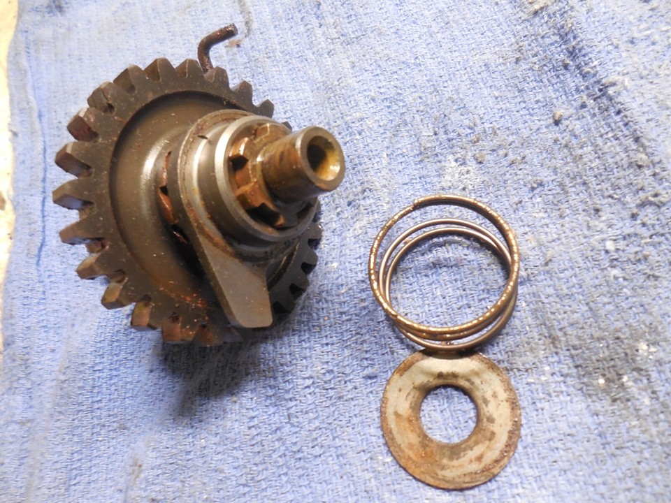 89-91 suzuki rm125 rm 125 complete kicker kick spline shaft gear return ...