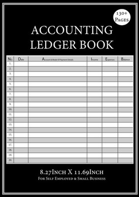 Accounting Ledger Book: Accounting Ledger Book A4 Register | Income ...