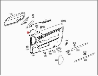 Genuine MERCEDES A207 C207 S204 W204 W207 X204 Cabrio Interior lamp ...