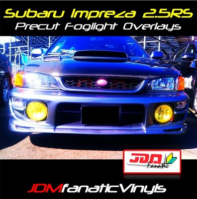 JDMFV YELLOW Fog light RALLY JDM TINT Overlays Vinyl | FITS 97-01 ...