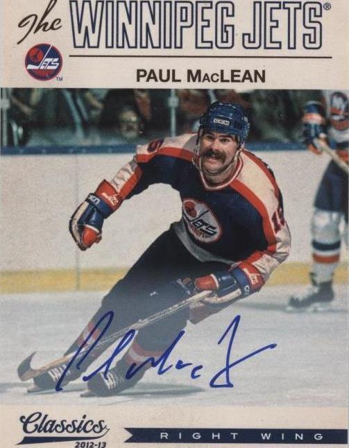 2012-13 Panini Classics Signatures - Paul MacLean #44 Autographs (AU ...