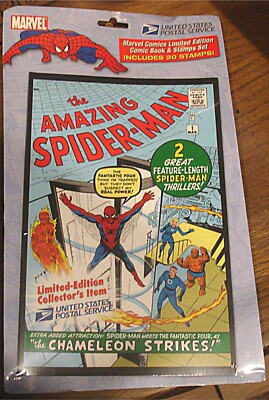 AMAZING SPIDERMAN 1 USPS NM 2007 20 STAMP SET 1st DAY ISSUE SEALED ...