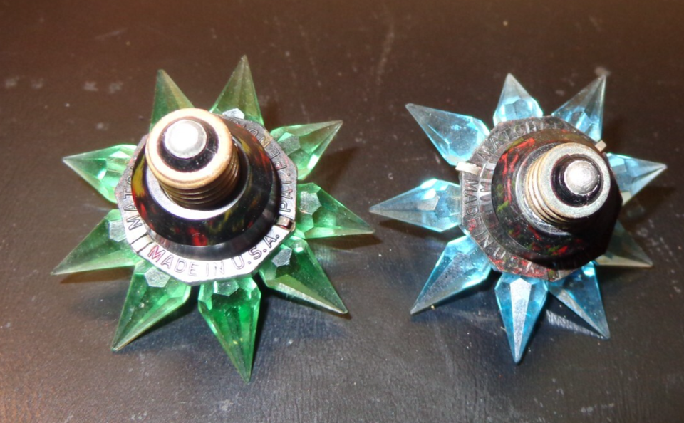 2 Vintage 1930s Matchless Star Light Bulbs C-6 Green Blue Red Clear | eBay