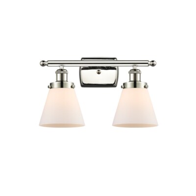 Innovations B SM Cone 2-LT LED Vanity, PN Frost/Sphere - 916-2W-PN-G61 ...