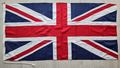 Union Jack MoD premium sewn woven flag 6x3ft toggle UK stitched cotton ...