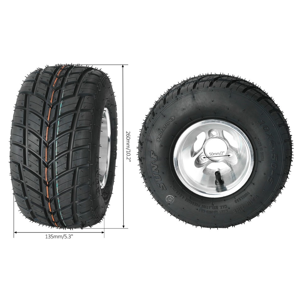 5'' Racing Carts Wheel 10x4.50-5'' Front Tire Rim for Mobility 4 ...