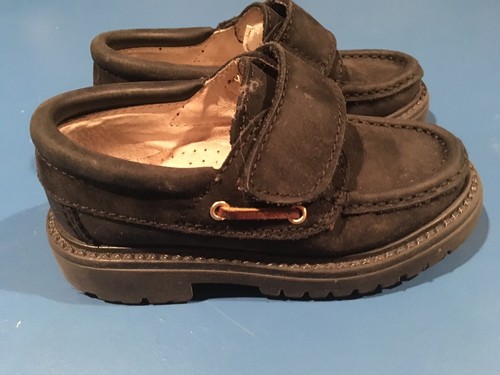Little Eric boys italian black suede shoes size 26 | eBay
