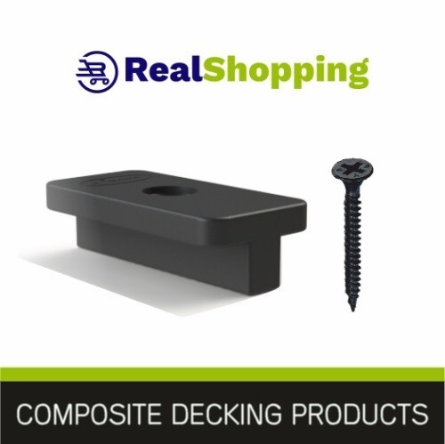"Valdern" Composite Decking Clips T-Clips Hidden Fixings with BLACK ...