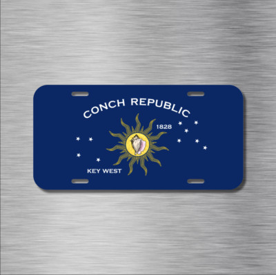 Key West Conch Republic Florida Island Vehicle License Plate Front Auto ...