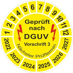 BGV A3 = alt & jetzt NEU = DGUV V 3 Prüfplaketten 5065 2022 | eBay