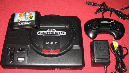 SEGA GENESIS CONSOLE Model 1 + Sonic 2 + Original Controller / TESTED ...