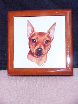 RED Min Pin Miniature Pinscher Trinket/Jewelry/Ring Lined Hinged Red ...