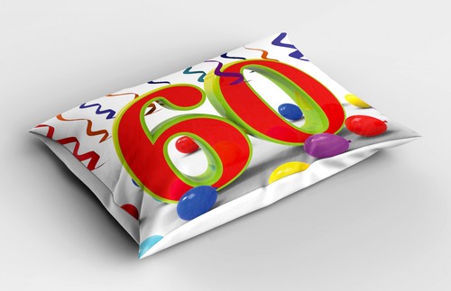 60e anniversaire Taie d'oreiller parti tourbillons | eBay