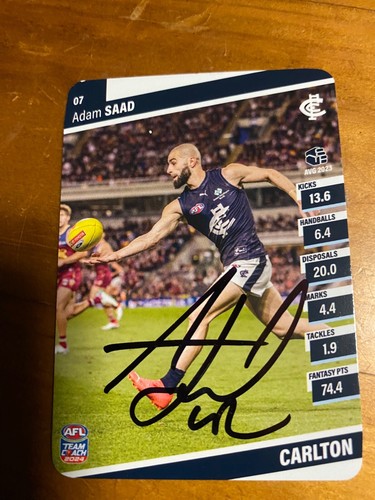ADAM SAAD CARLTON hand signed 2024 TEAMCOACH CARD | eBay