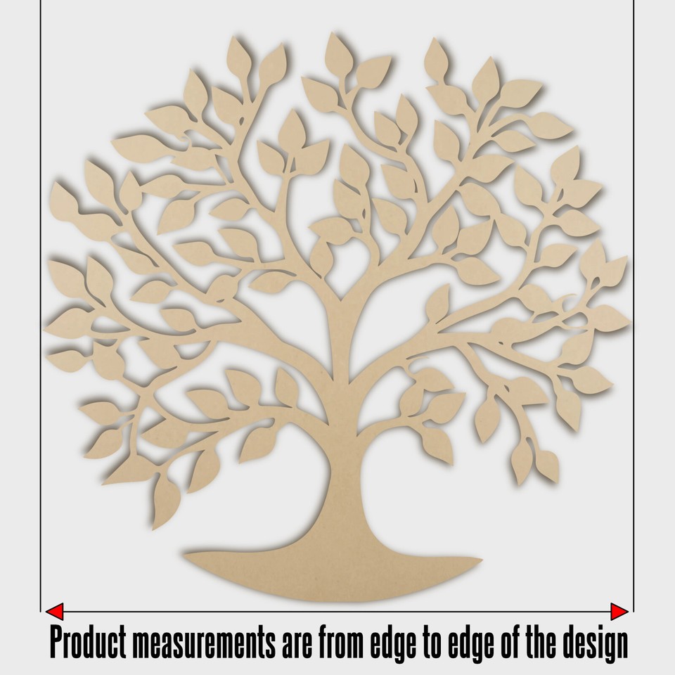 Wooden Tree Shape 200-500mm 3mm MDF - Craft Unpainted - Laser Cut ...