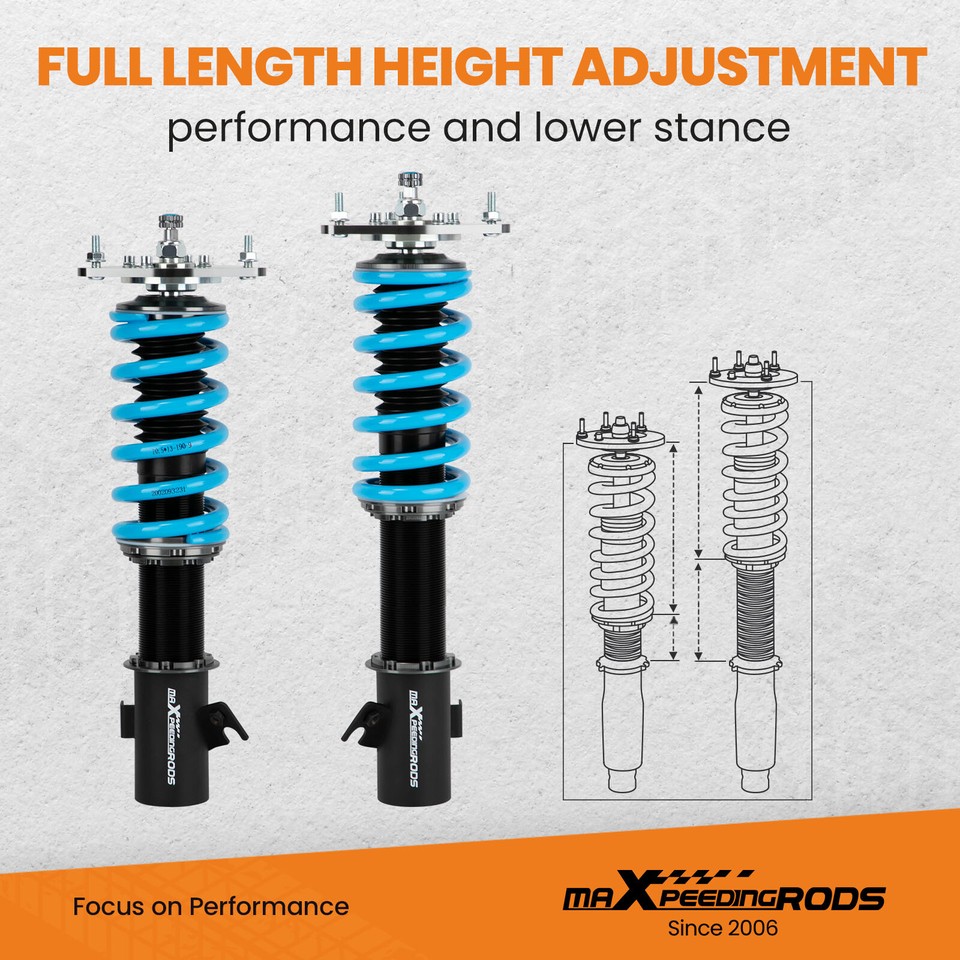 MaXpeedingrods T6 Coilovers Damper Kit for SUBARU WRX 02-07 Forester 03 ...