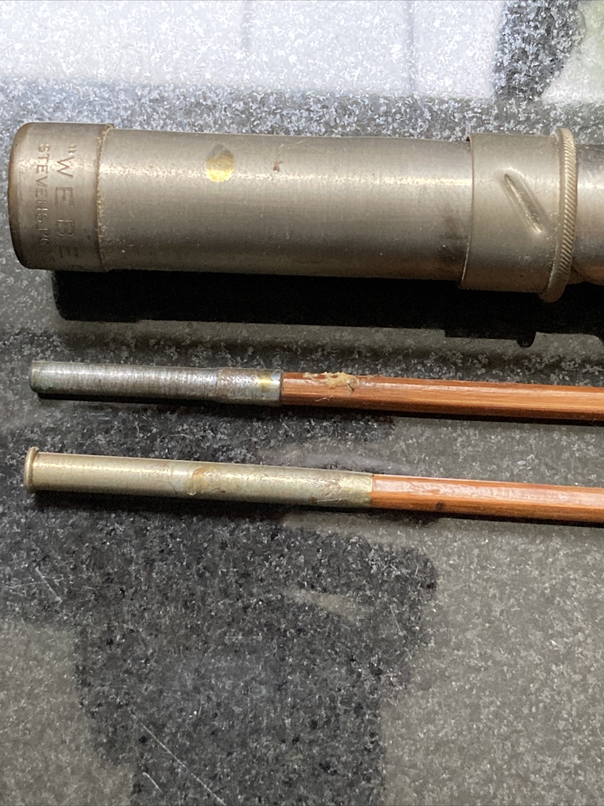 WEBER 3PC BAMBOO FLY ROD—8’ 6”-ALL ORIGINAL-RARE! Tip Fell Off Needs ...