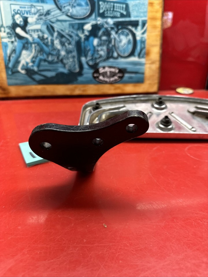 Harley Dyna Floorboard Foot Floor Board Mount Brackets Shift Shifter Side Bent? | eBay