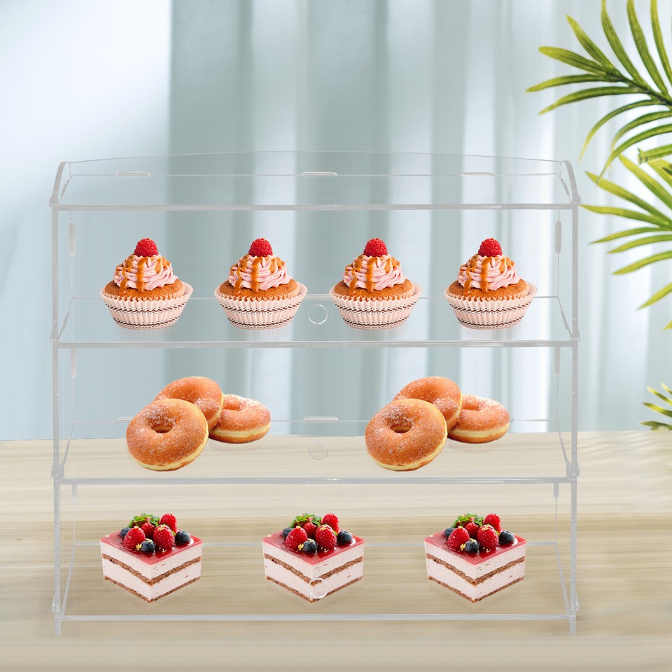 Display Cabinet Case 3 layers Acrylic Donut Cookie Retail Display ...