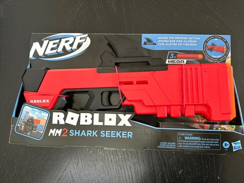 NERF ROBLOX MM2 SHARK SEEKER DART BLASTER GUN NERF GUN W/FREE VIRTUAL ...
