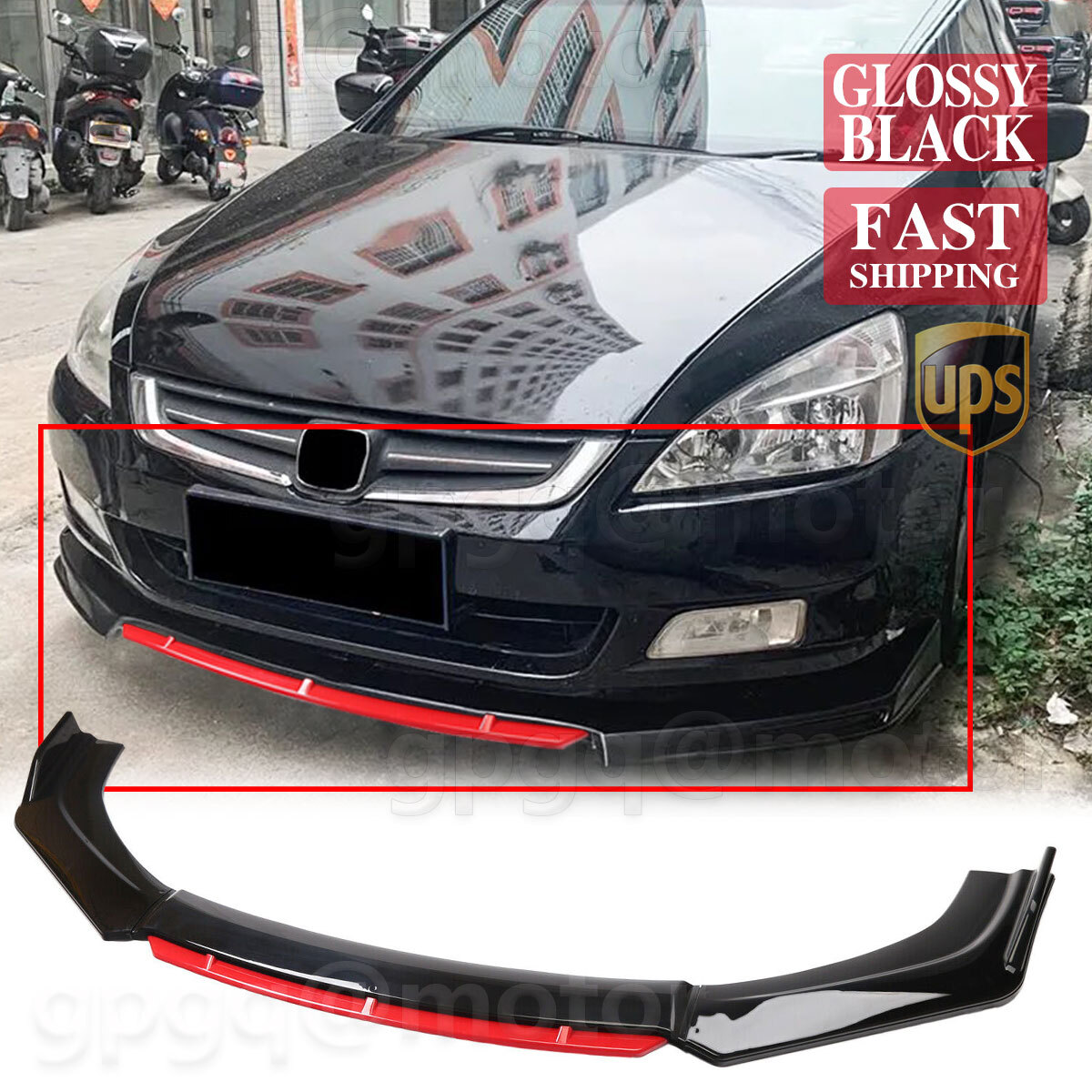 For Honda Accord 7th 2003-2007 JDM Front Bumper Lip Body Kit Spoiler ...