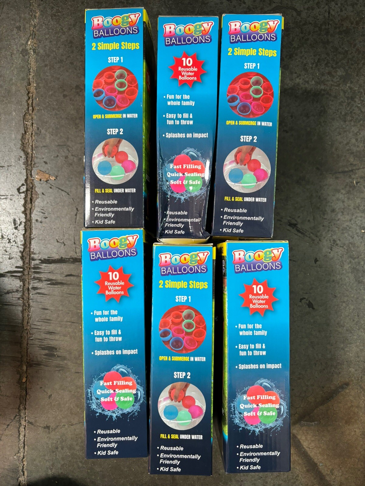 (60) Boogy Balloons Reusable Water Balloons, Latex Free Easy (6) 10 ...