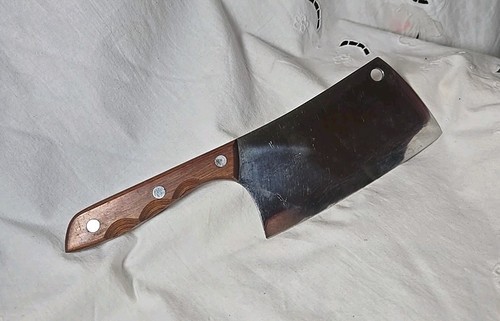 VIKING Kitchen Knife Cleaver Super Stainless Wooden Handle Made In ...