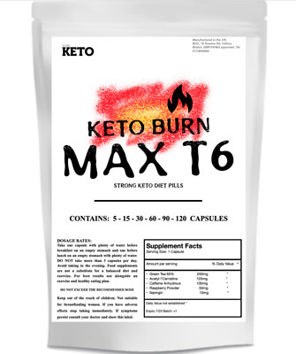 KETO DIET PILLS - KETO BURN MAX T6® VERY STRONG FAST SLIMMING WEIGHT ...