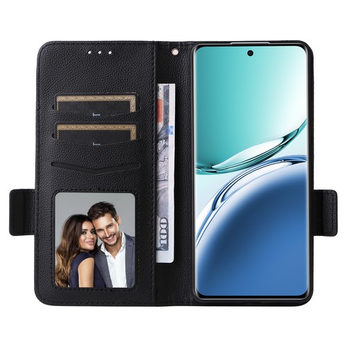 For OPPO A3 Pro, Luxury Wallet Flip Leather Stand Card Slots Soft TPU ...