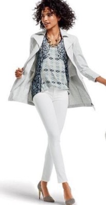 Cabi White Skinny Jeans Slimmie Size 12 Pants Spring #5088 Stretchy | eBay