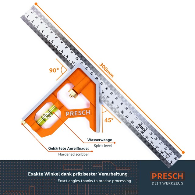 PRESCH Kombinationswinkel 300mm Verstellbarer Kombiwinkel online kaufen ...