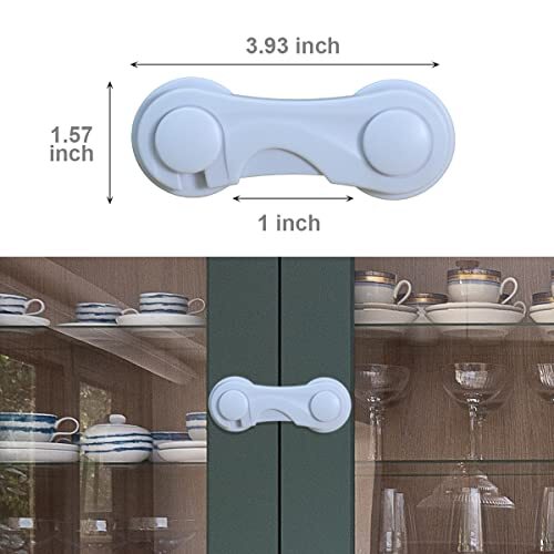 Cabinet Door Locks for Baby Proof and Child Safety, 4 Pack Cabinet ...