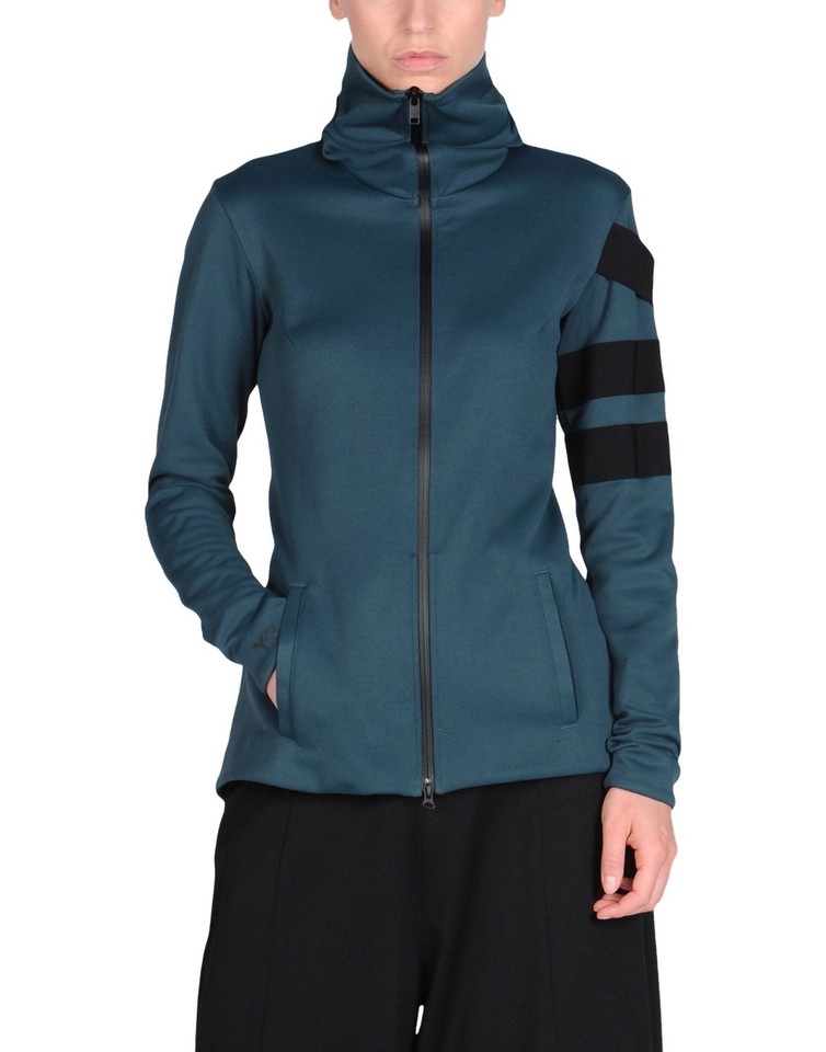 Y-3 Yohji Yamamoto Hooded Sweatshirt Jacket Teal Deep Jade Black ...