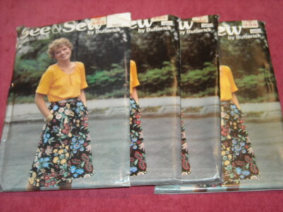 🌸 1979 UNCIRCULATED BUTTERICK #5953 - LADIES RETRO TOP & SKIRT PATTERN ...