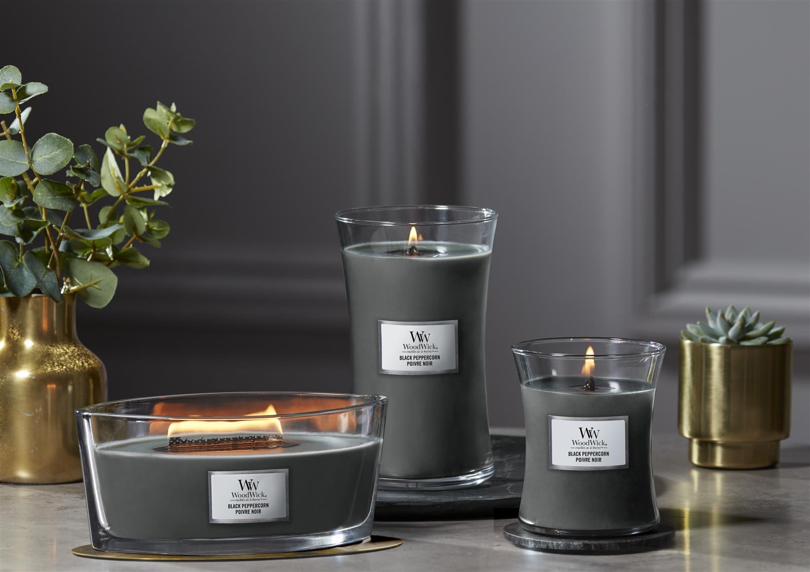 WoodWick Ellipse Candle Black Peppercorn Scent Decor Gift Fragrance | eBay