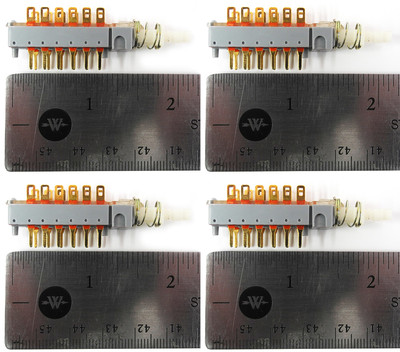 FOUR Unused Gold 4 Pole TA4UEE 4PDT Push On Push Off Schadow Type ...