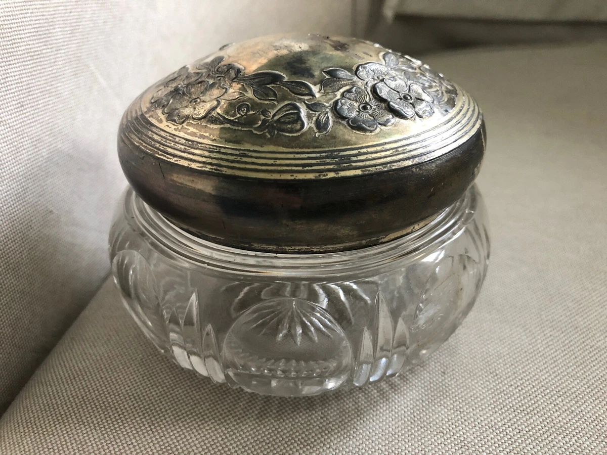 Vintage Powder Jar Silver
