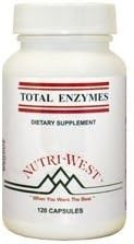 Nutri West Total Enzymes 120 Count Gluten Free Nutritional Supplement ...