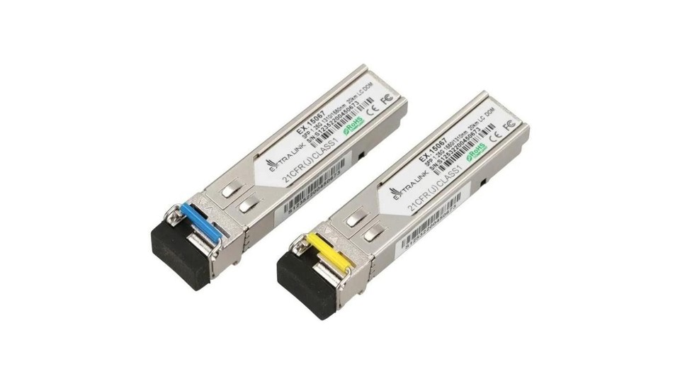 Moduł SFP (mini-GBIC) jednomodowy SM LC duplex TX=1310nm 20km 1,25Gbit ...