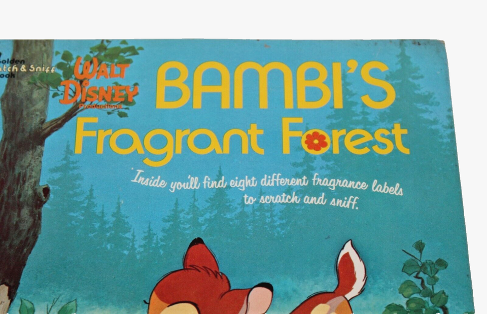 VTG Bambi's Fragrant Forest Scratch & Sniff Book Walt Disney HC First ...