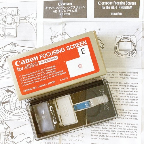 Canon Focusing Screen for AE-1 Program New Split Micro type E+ English ...