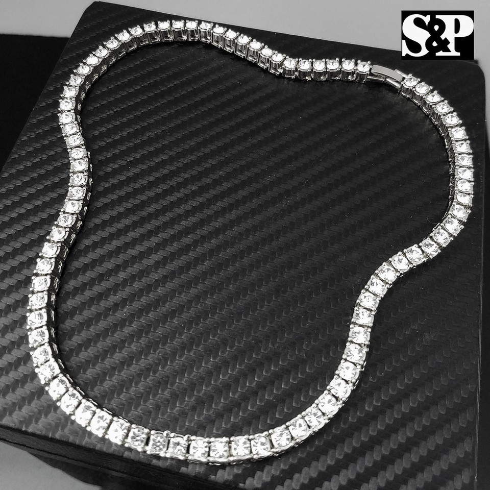 Hip Hop Iced SON GOKU pendant & 18" 1 Row Cubic Zirconia Tennis Chain ...