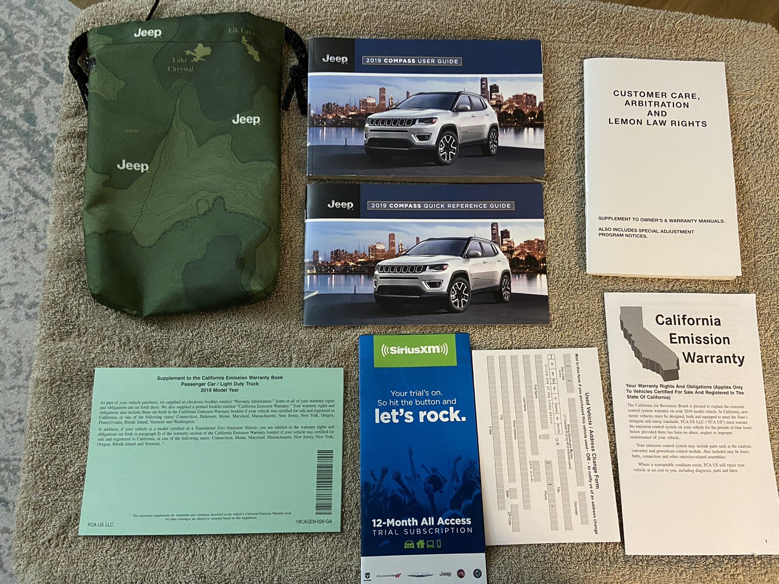 2019 Jeep Compass Owners Manual With Case | eBay