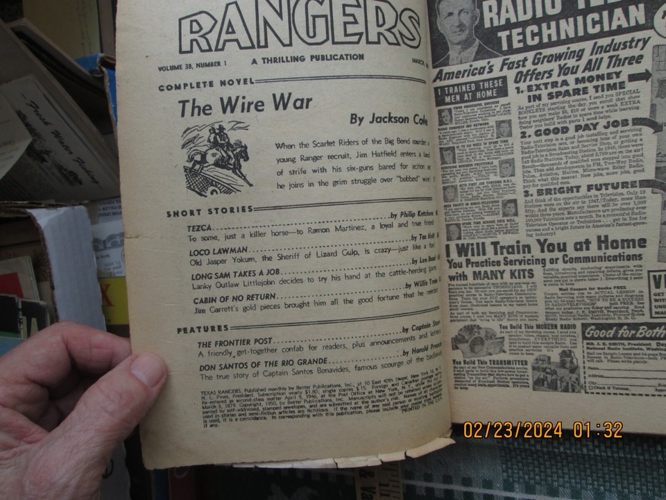 Texas Rangers Pulp Magazine mar 1950 | eBay